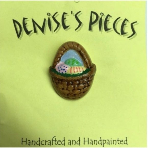 Hand Crafted | Jewelry | Easter Basket Pin Brooch Pastel Multi Colored ...